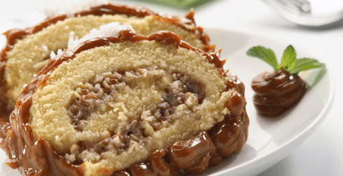 Rollo de cajeta y coco| Recetas Nestlé